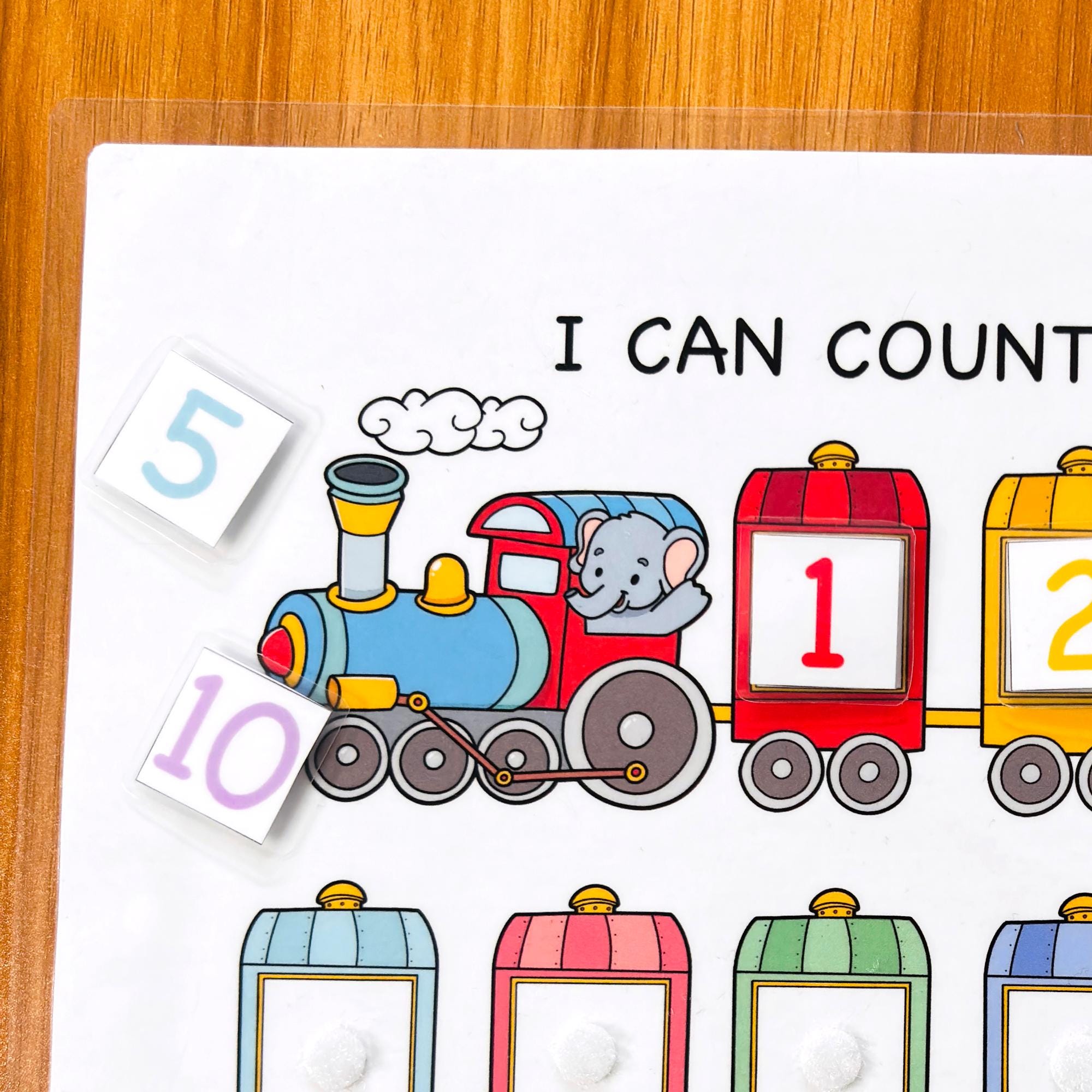 Counting Train Activity for Kids, Number Recognition 1-10 Preschool ...