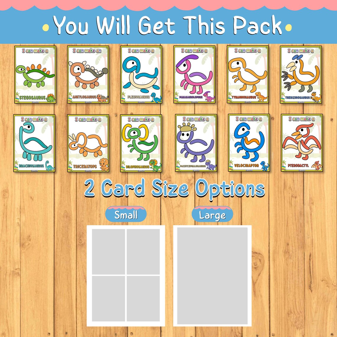 Dinosaur Play Dough Mats, Printable Fine Motor Activity for Kids ...