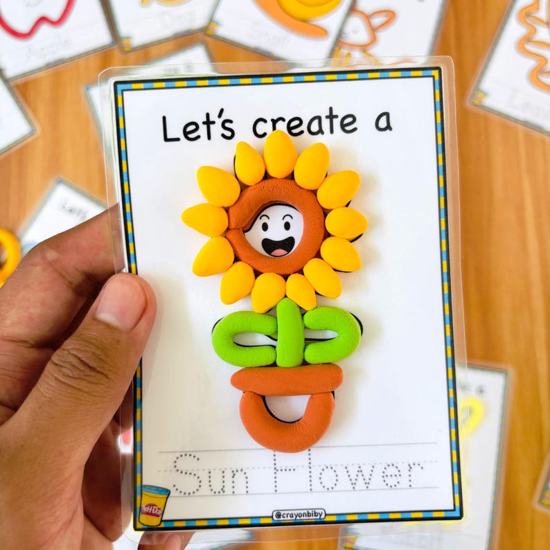 Nature Play Dough Mats: Montessori Fine Motor Skills Activity (digital ...