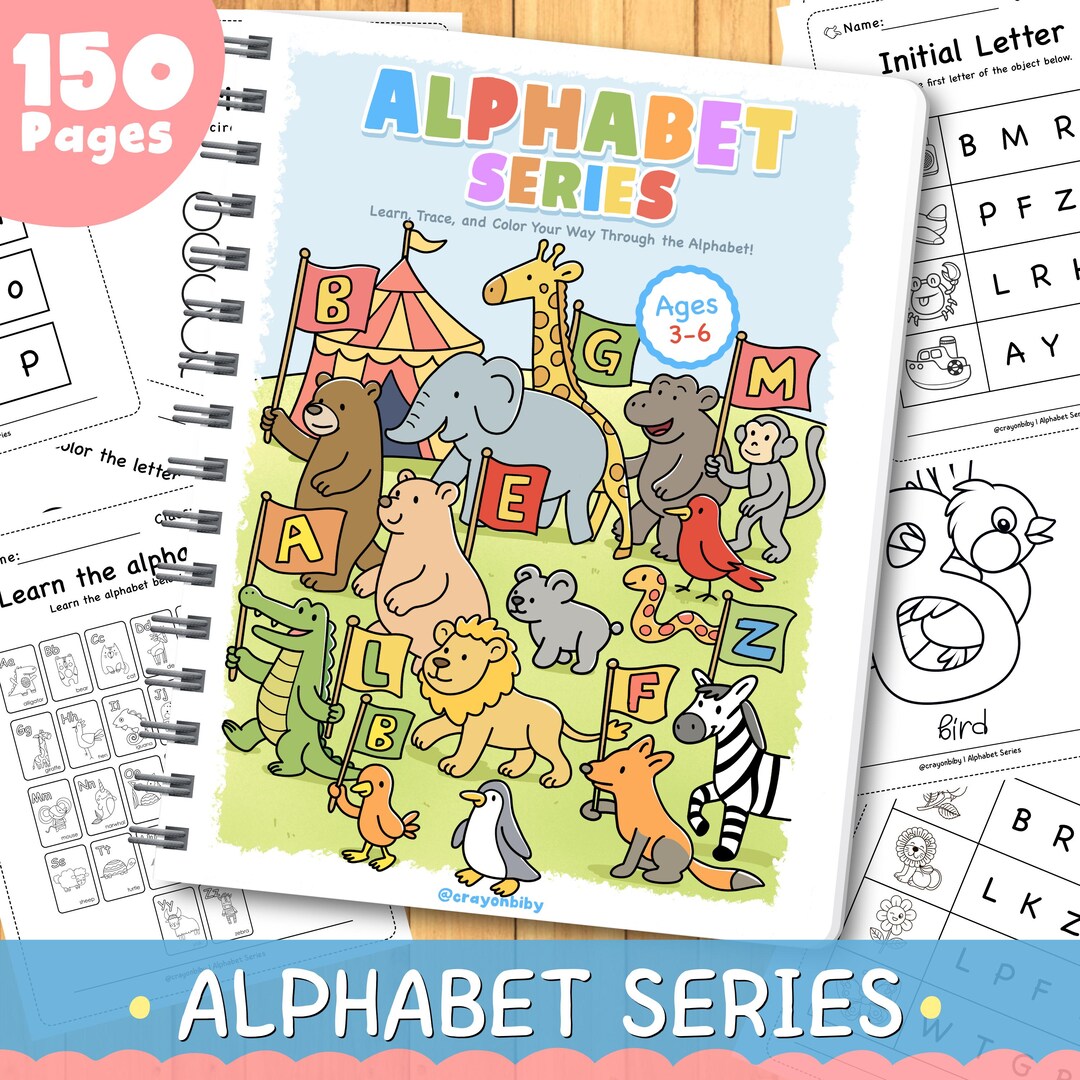 Alphabet Learning Workbook 150 Pages, A-Z Tracing Writing Practice for ...