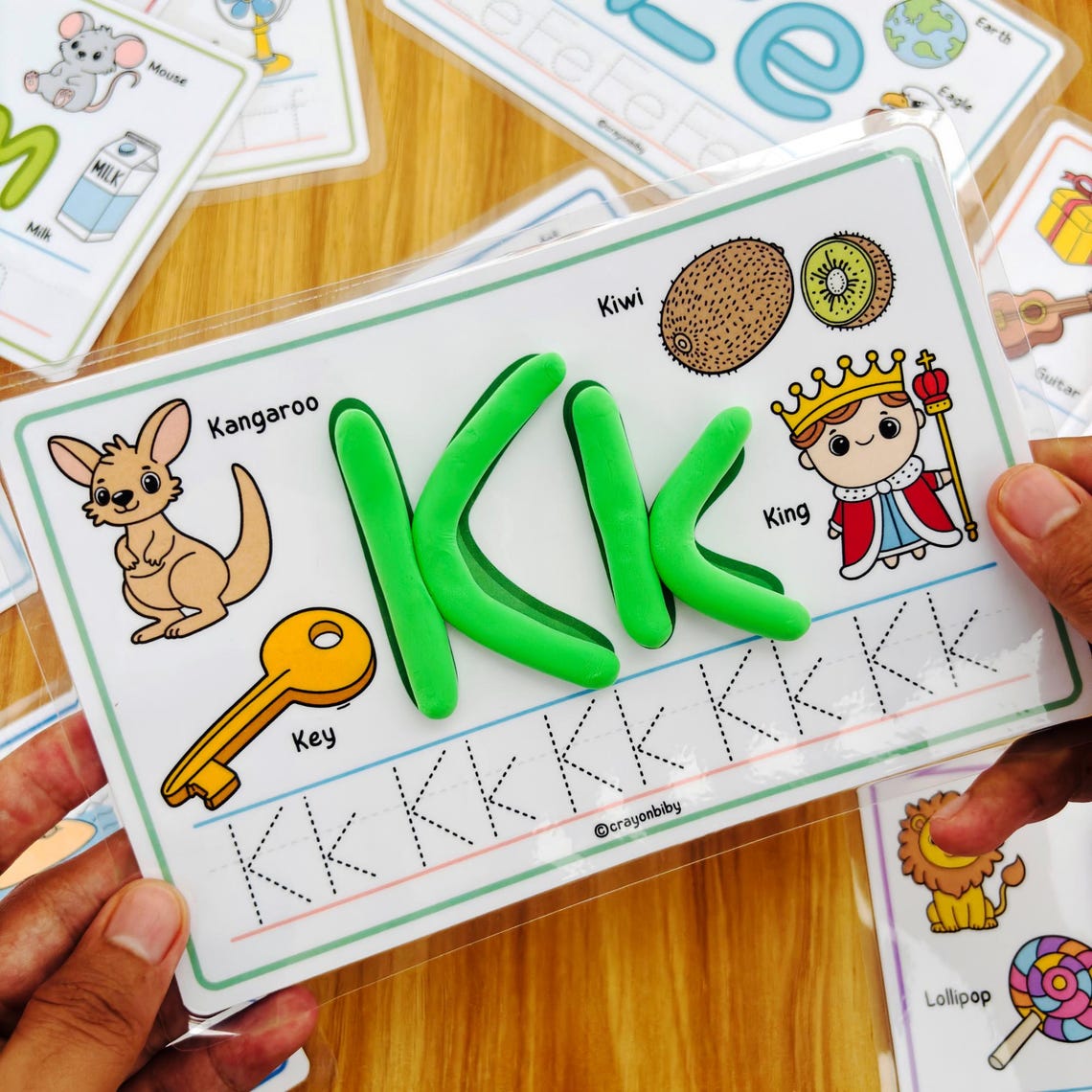 Alphabet Play Dough Mats Printable ABC Tracing Worksheets Preschool ...