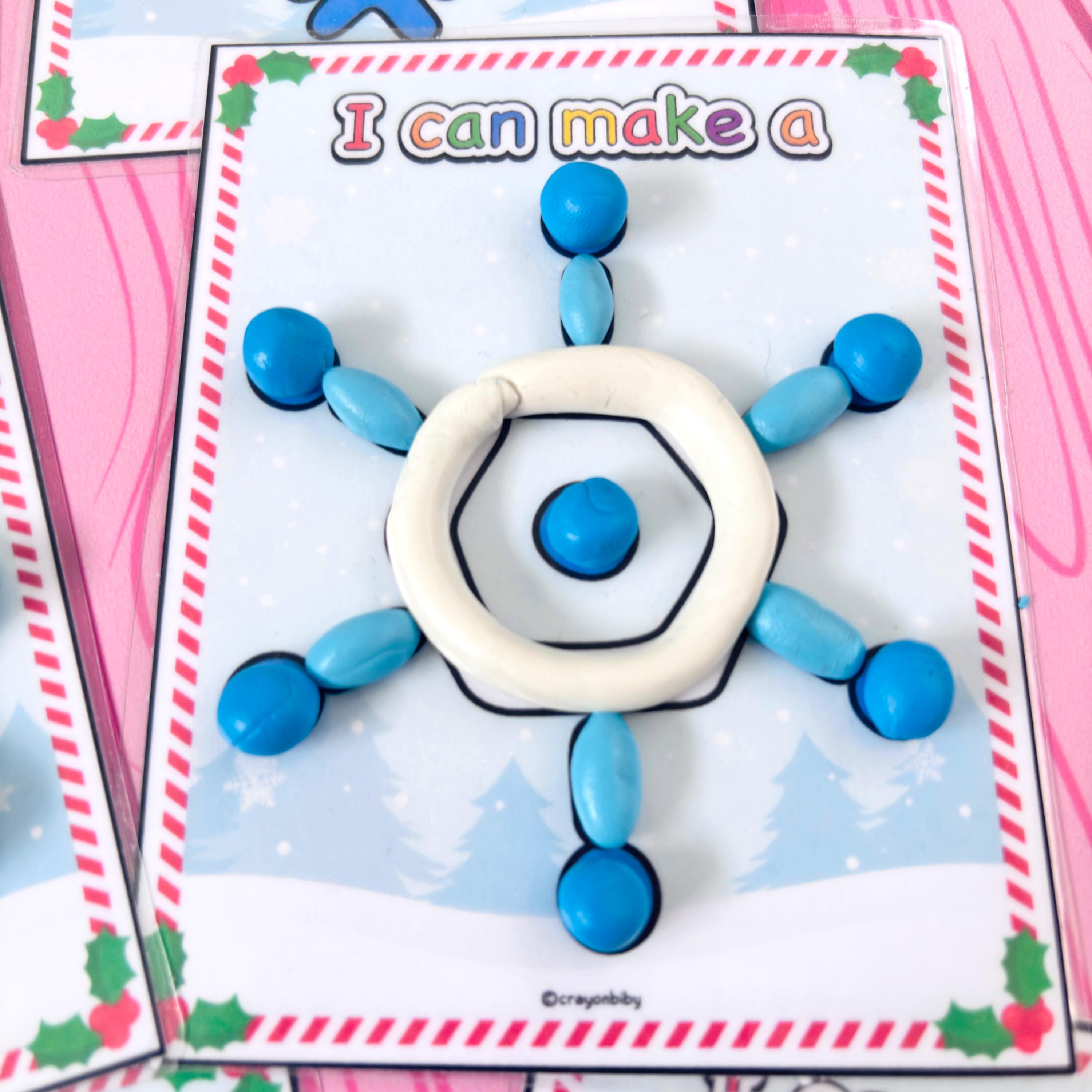 Snowflake Playdough Mats Printable | Winter Play Dough Activity for ...