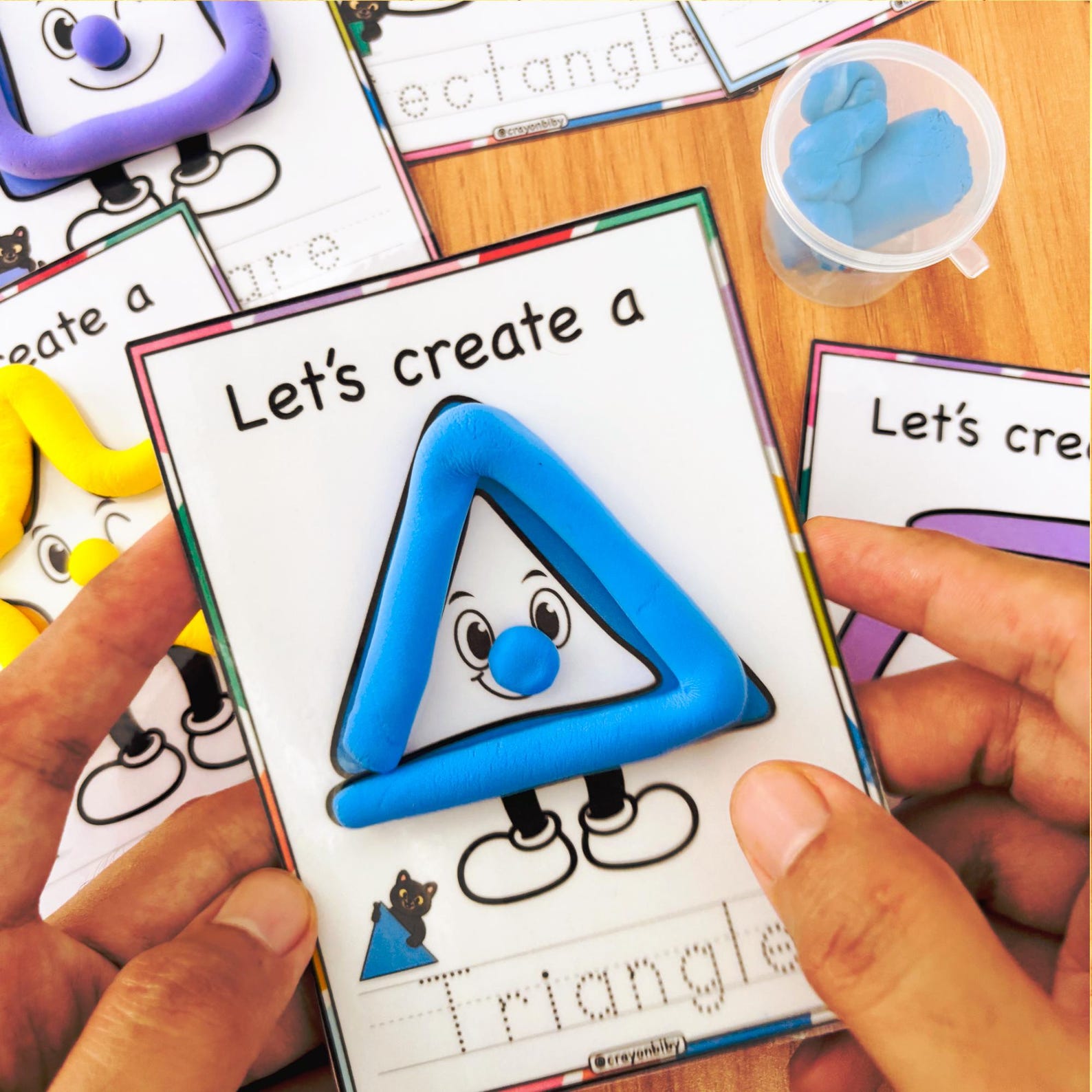 Play Dough Shape Mats: Montessori Toddler Learning Activity (PDF ...