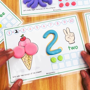 Preschool Number Playdough Mats 1-10: Montessori Math Printable (PDF ...