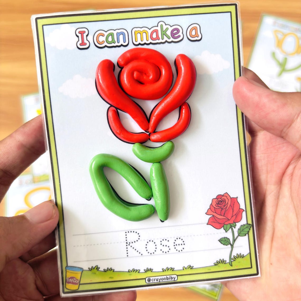 Flower Playdough Mats, Fine Motor Skills Activity (printable PDF) - Etsy