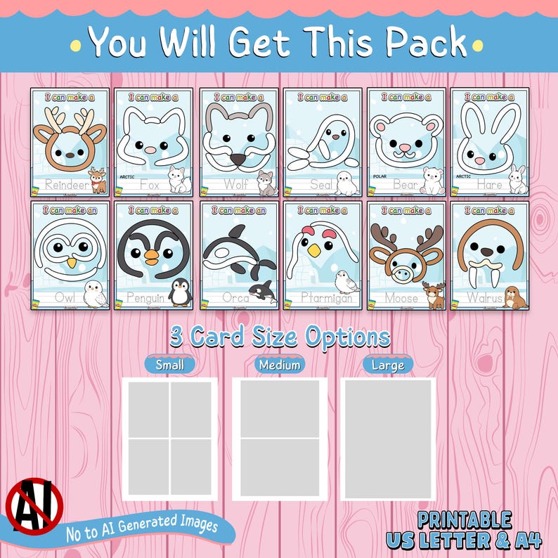 Arctic Animal Play Dough Mats Printable | Winter Play Dough Activity ...
