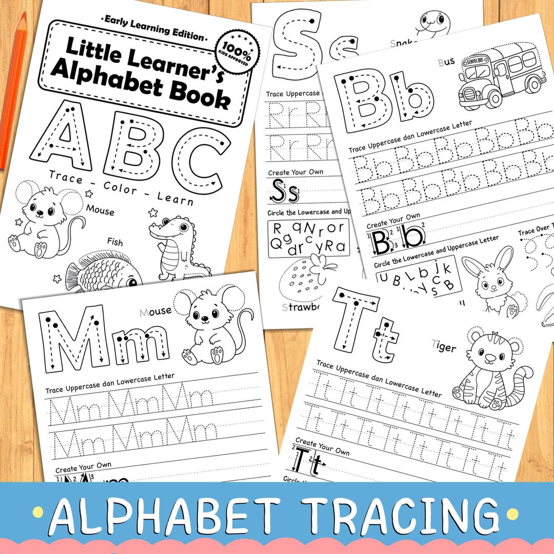 Alphabet Worksheets Printable for Kindergarten and Preschool Tracing ...