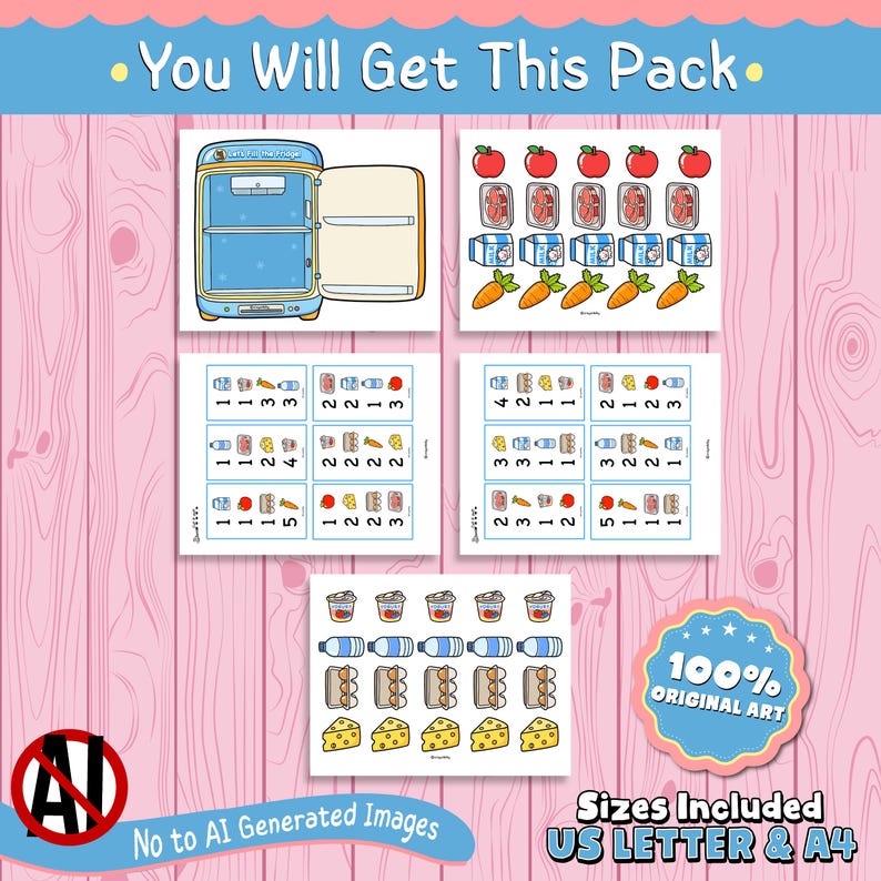 Fridge Math Game | Toddler Counting Activity (PDF Download) - Etsy