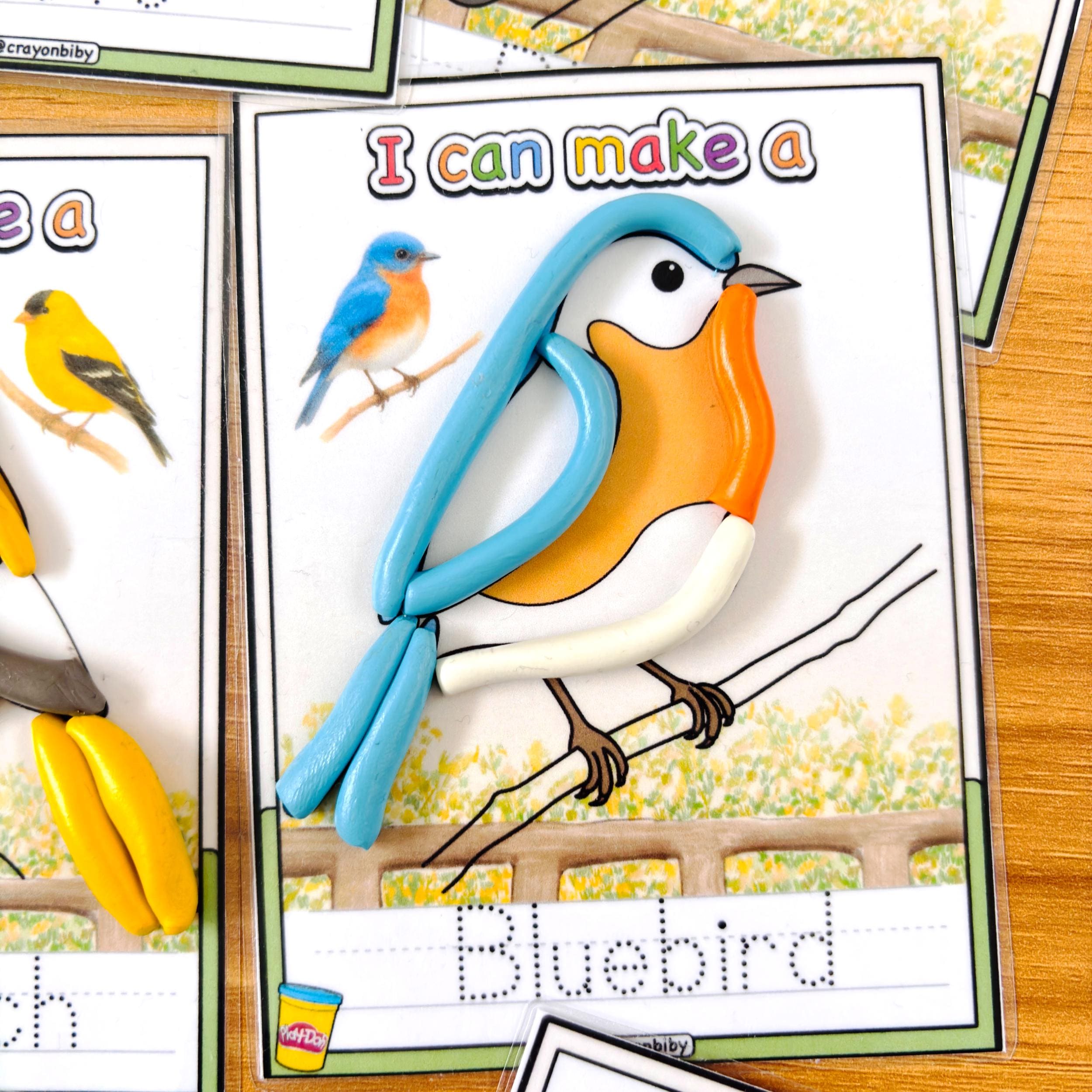 Birds Playdough Mats Printable, Preschool Fine Motor Activity, Bird ...