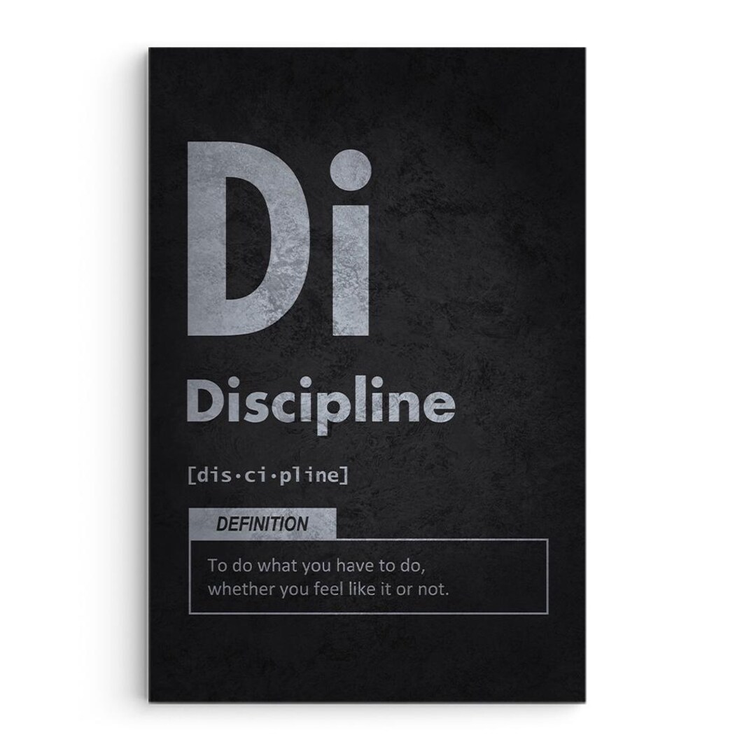 Discipline Motivational Wall Art | Black & White Canvas Print – the ...