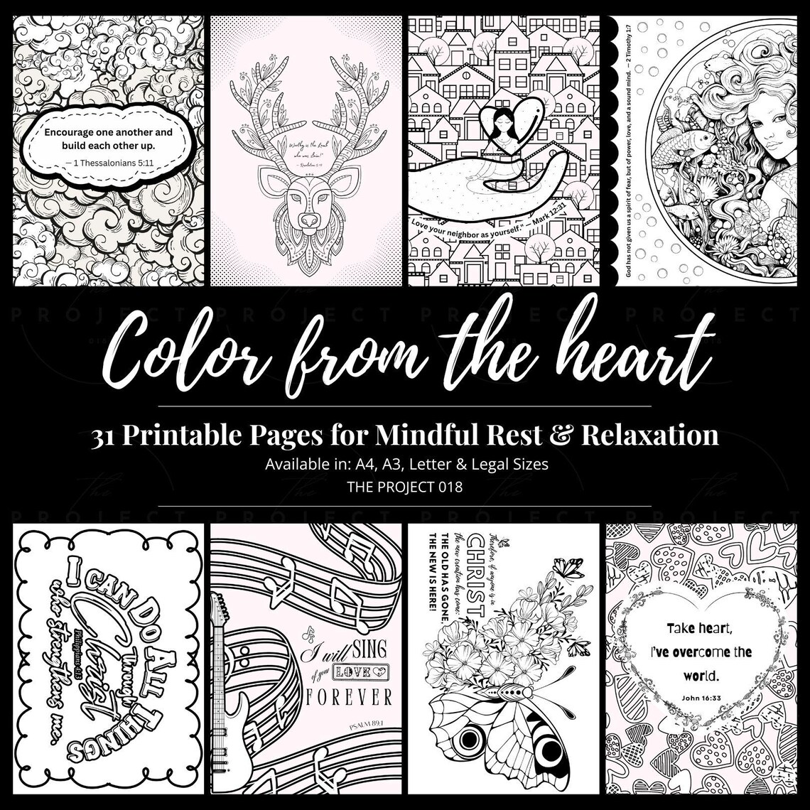 Printable Bible Verse Coloring Pages for Adults & Kids – Christian ...