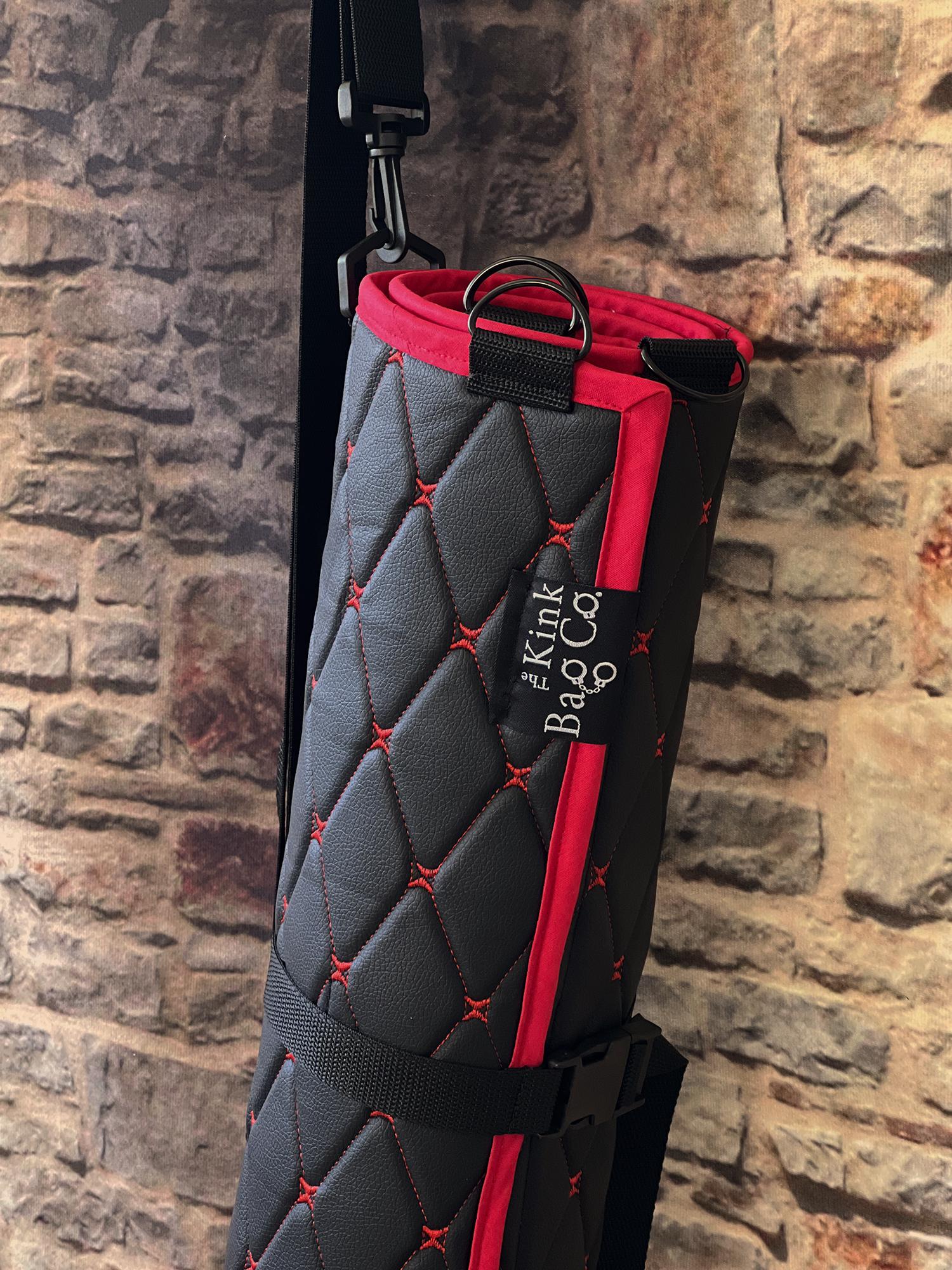 Handmade Deluxe Leather Roll-up BDSM Kink Impact Tool Toy Bag - Flogger ...