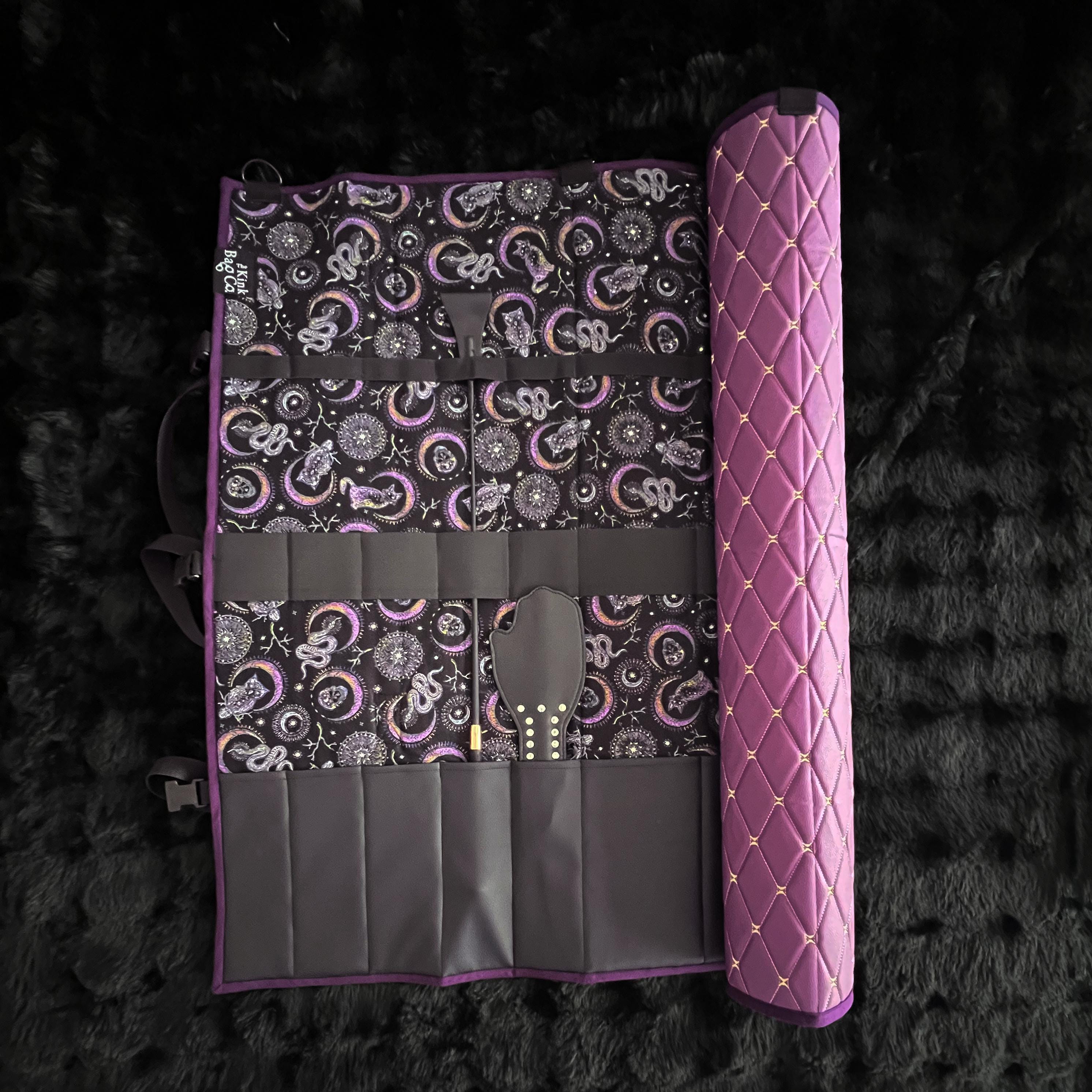 Night Creatures Purple Kink Impact Tool Toy Bag - Handmade Luxury PU ...