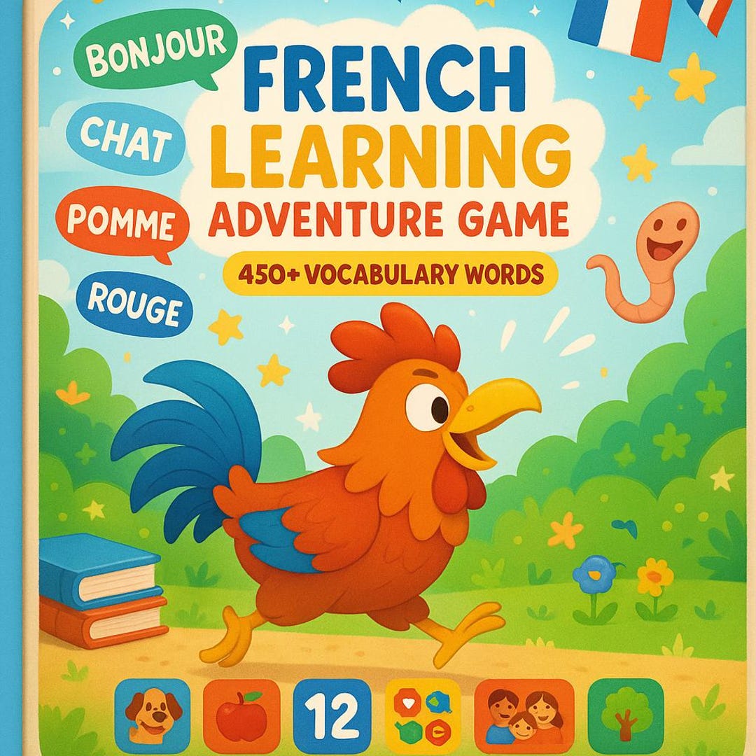 Fun French Vocabulary Game for Kids: Interactive Learning (digital ...