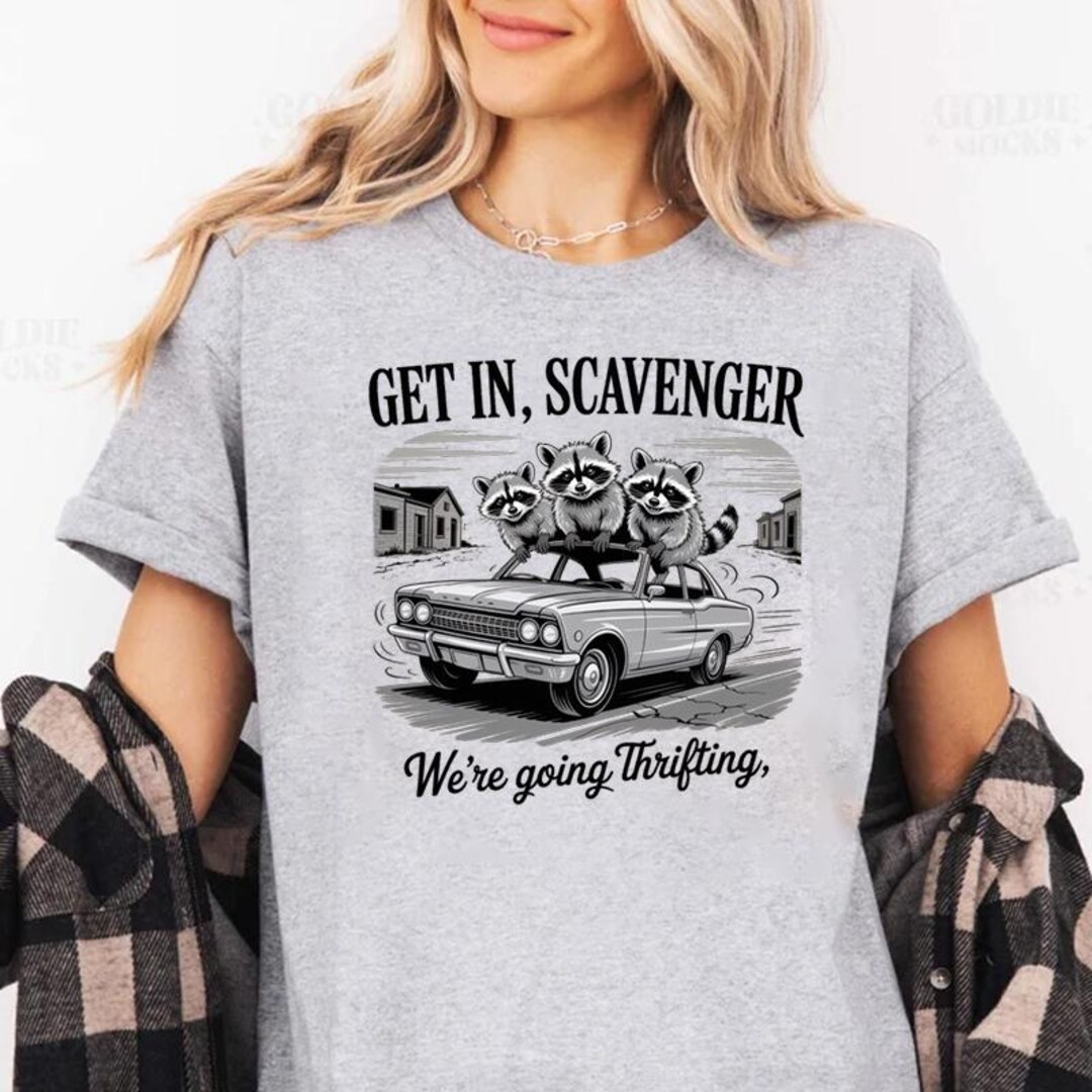 Raccoon Thrifting Car PNG: Funny Animal Clipart (digital Download - Etsy