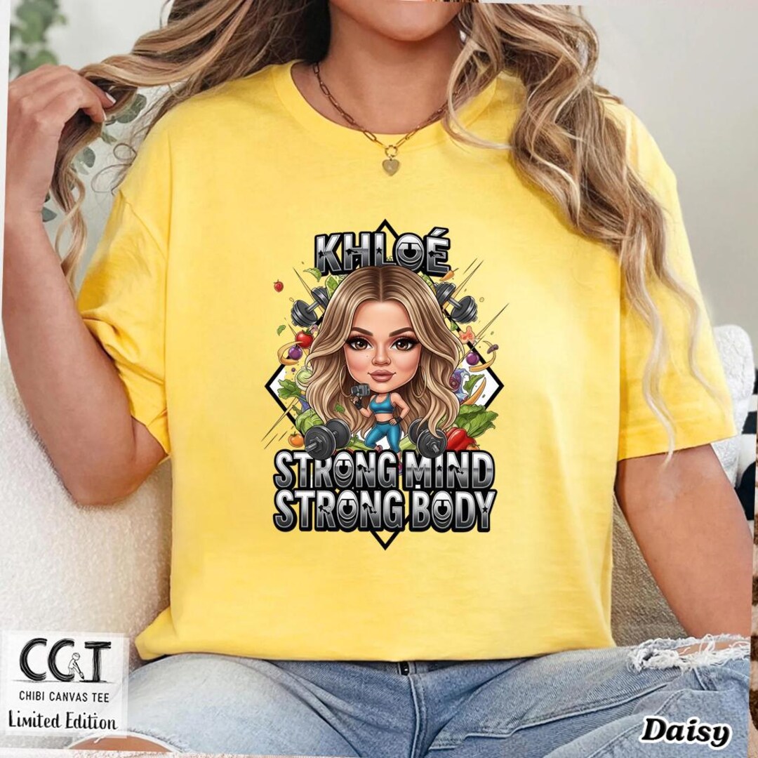 Chibi Celebrity Fitness T-shirt: Strong Mind & Body, Limited Edition - Etsy