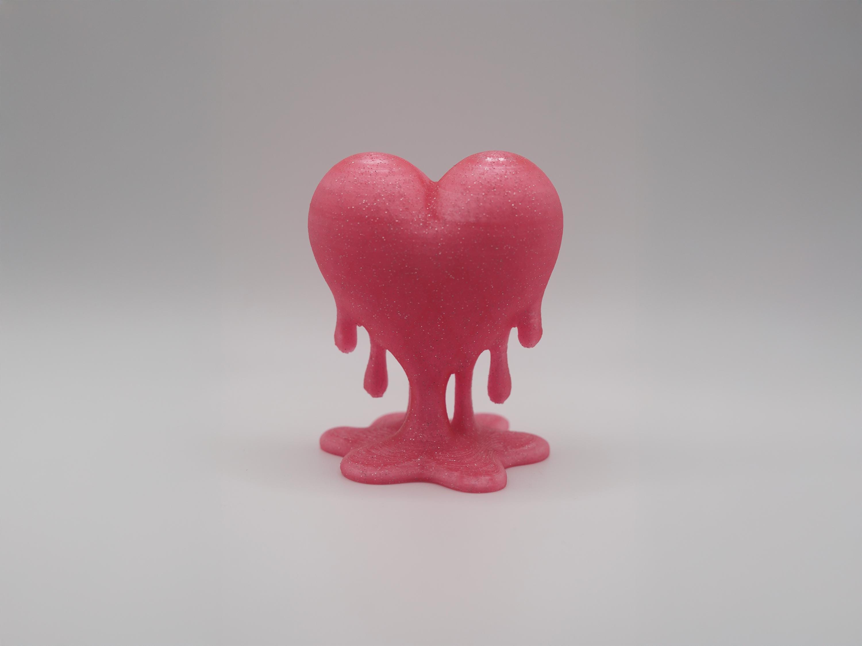 Heart Melting Melted 3D Printed Print Home Decor - Etsy