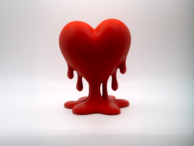 Heart Melting Melted 3D Printed Print Home Decor - Etsy