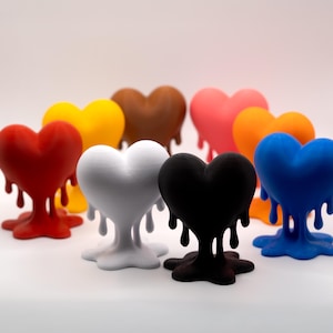 Heart Melting Melted 3D Printed Print Home Decor - Etsy