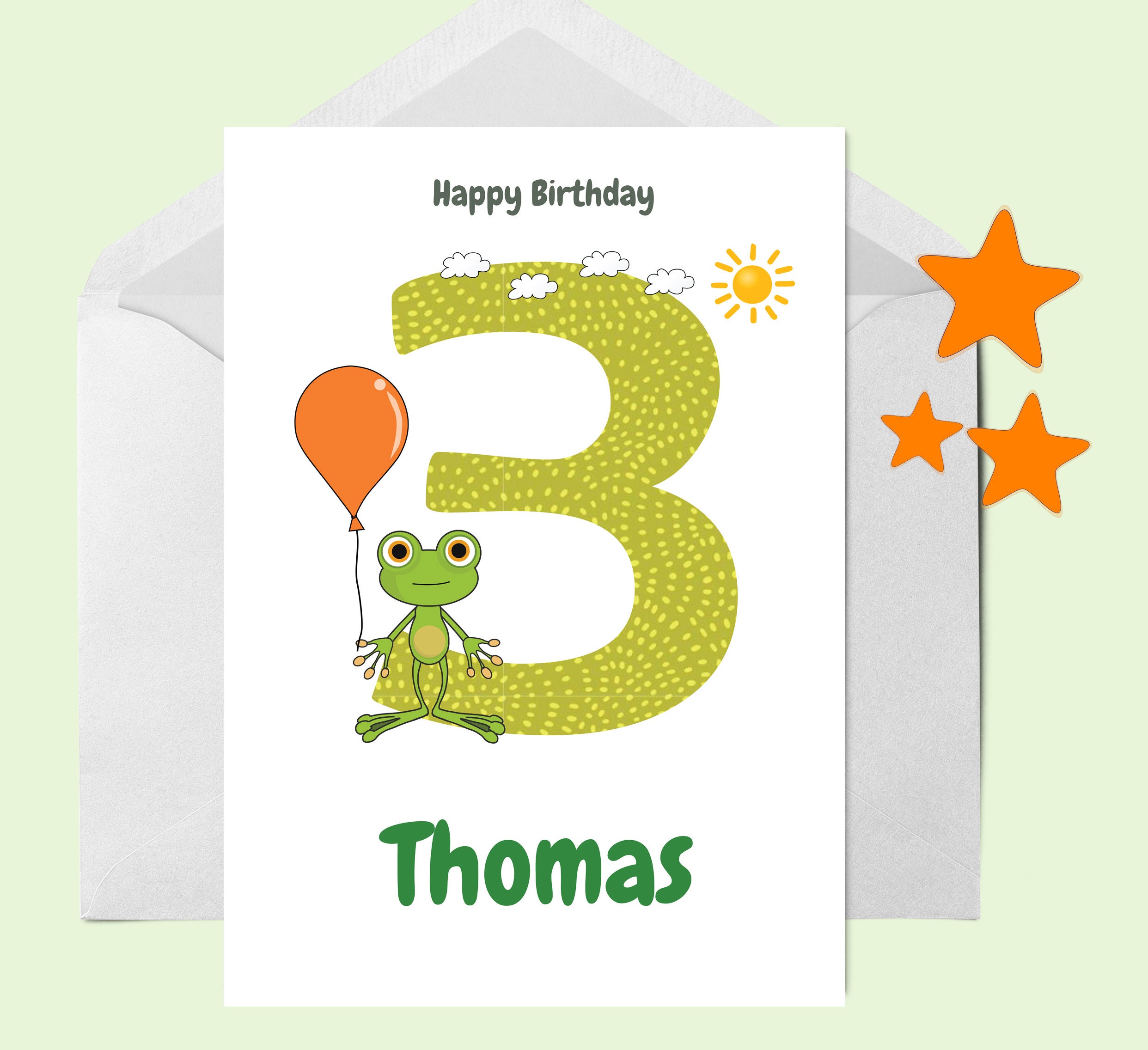 Personalised 3rd Birthday Card , Greetings Card for Child, Birthday ...