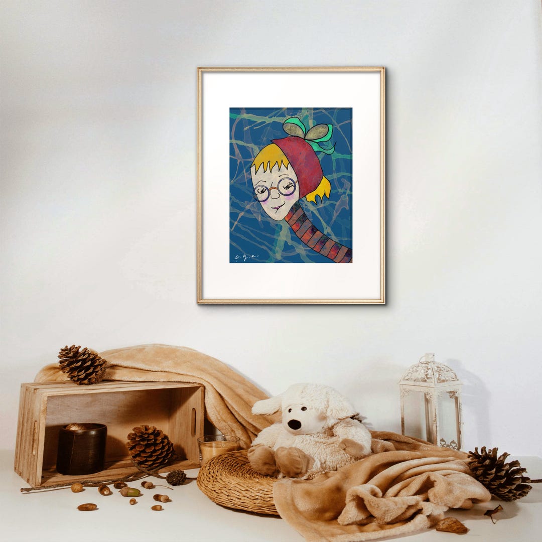 Caterpillar Character Art | Wise Bug | Kids Room Wall Decor ...