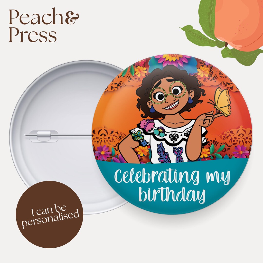 Disney Encanto Mirabel Birthday Button Pin Badge | Encanto Birthday ...