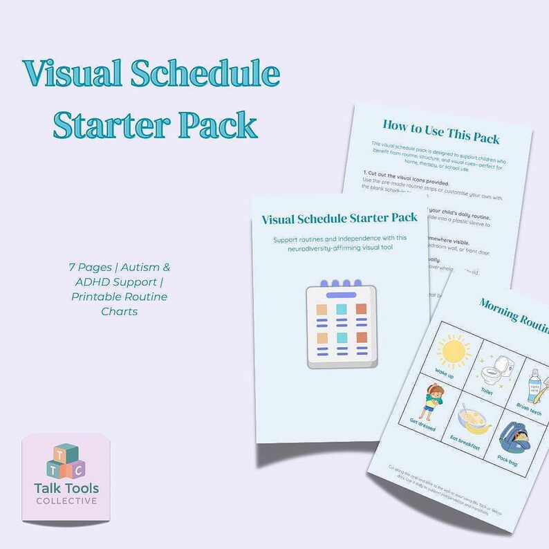 Visual Support Starter Pack | Printable Tools for Regulation, Routines ...
