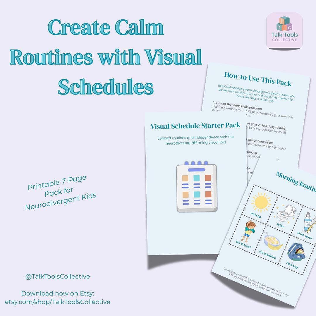 Visual Schedule for Kids | Printable Routine Strips for Autism, ADHD ...
