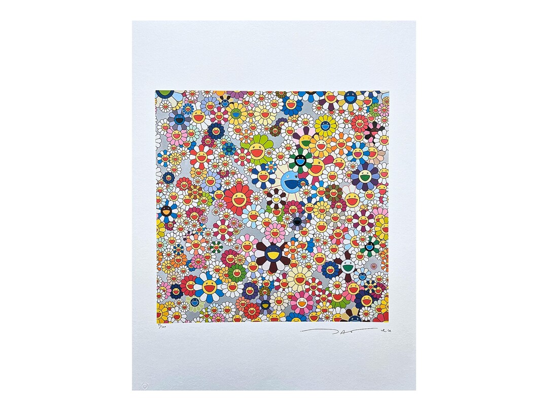 TAKASHI MURAKAMI - Field of Smiling Flowers - Signed (printed ...