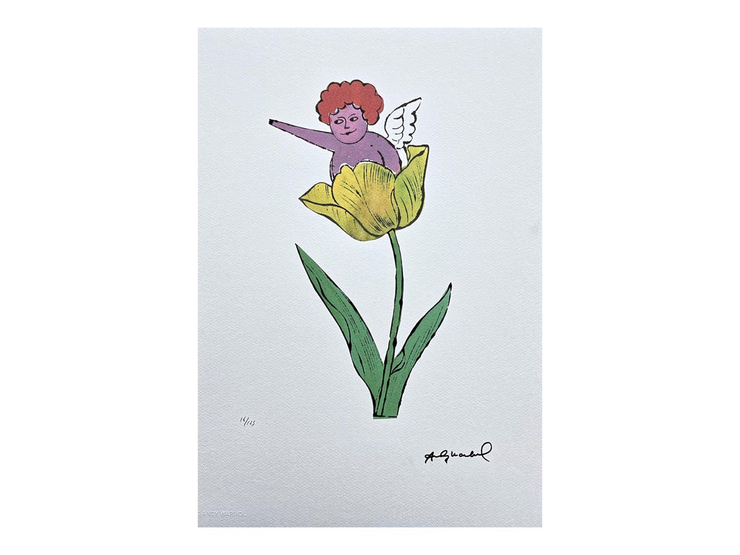 ANDY WARHOL - Angel in Daffodil - Signed, Numbered Edition 16/125 ...