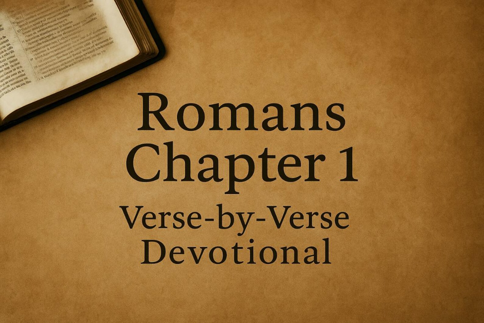 Romans Chapter 1 Devotional PDF, Verse by Verse Study, Printable Bible ...