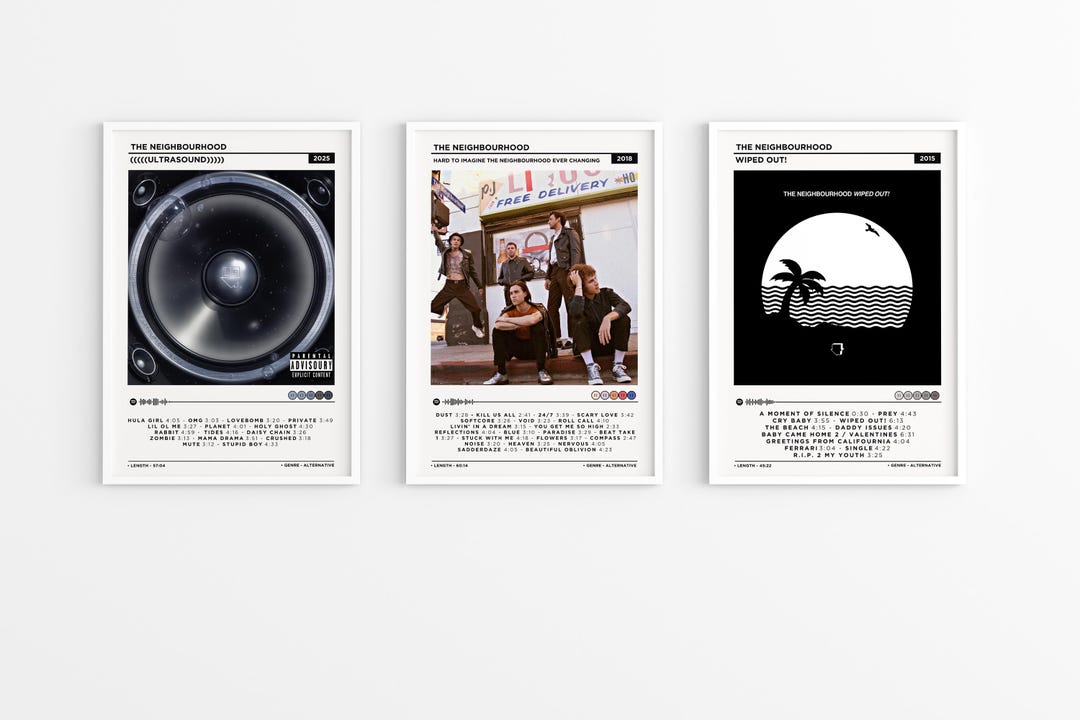 The Neighbourhood - Ultrasound, Wiped Out!, Hard to Imagine Set of 3 ...