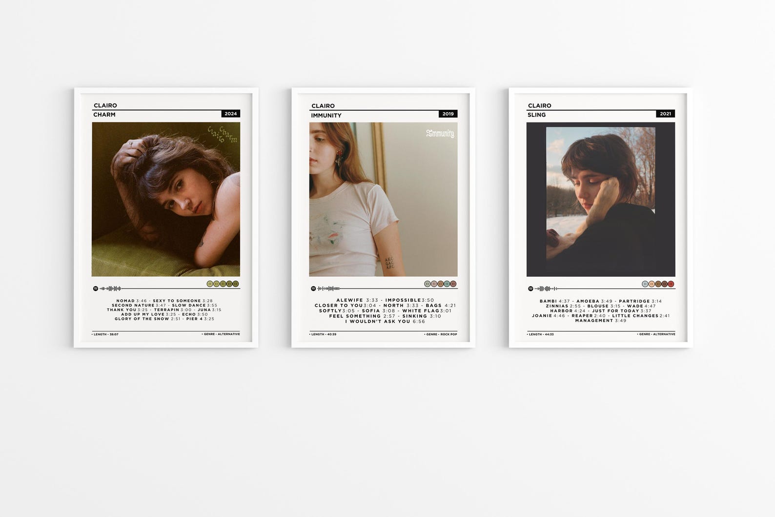 Clairo - Immunity, Charm, Sling Set of 3 Album Poster / Music Gifts ...