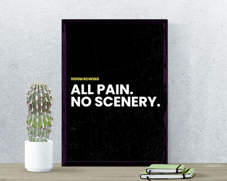 Hyrox Humor Print: All Pain. No Scenery. 1000M Rowing (digital Download ...