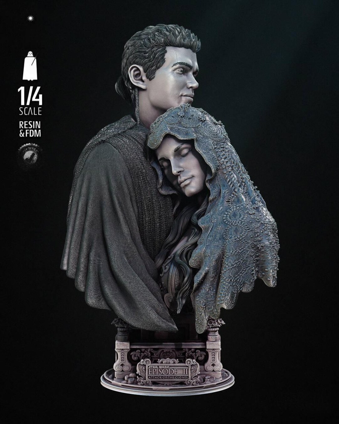 Star Wars – Anakin Skywalker & Padmé Amidala | Forbidden Love STL Bust ...