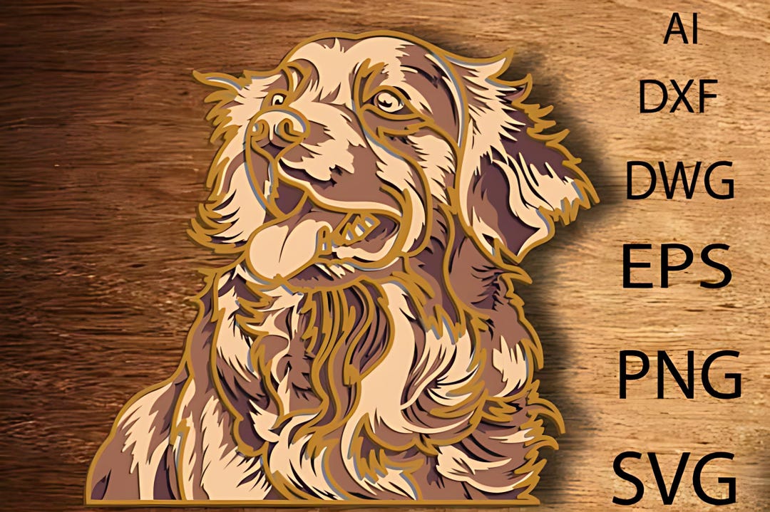 3D Layered Labrador Retriever Mandala SVG DXF - Laser Cut Files - Etsy