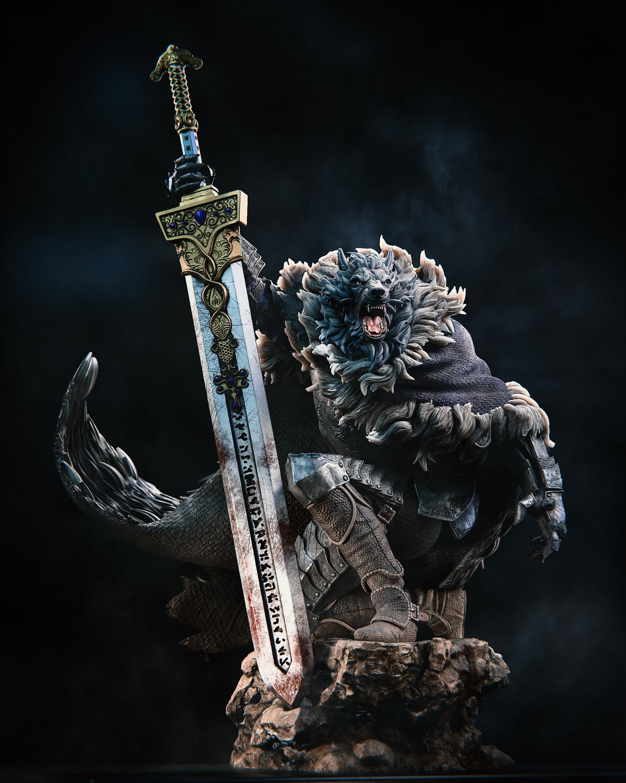 Blaidd Elden Ring STL 3D Print File | 3D Printable File | Blaidd Wolf ...