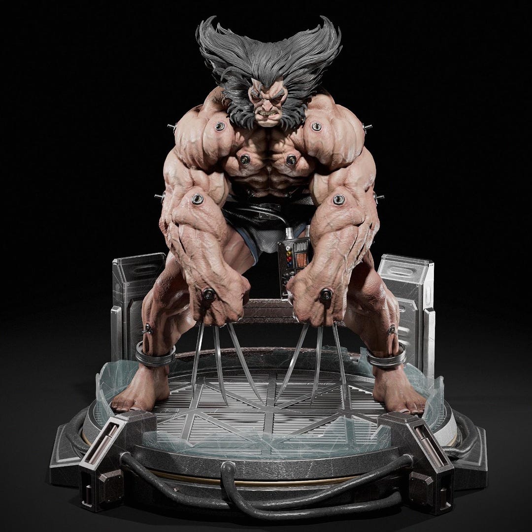Wolverine X-men STL 3D Print File | Wolverine Figurine STL Model | 3D ...