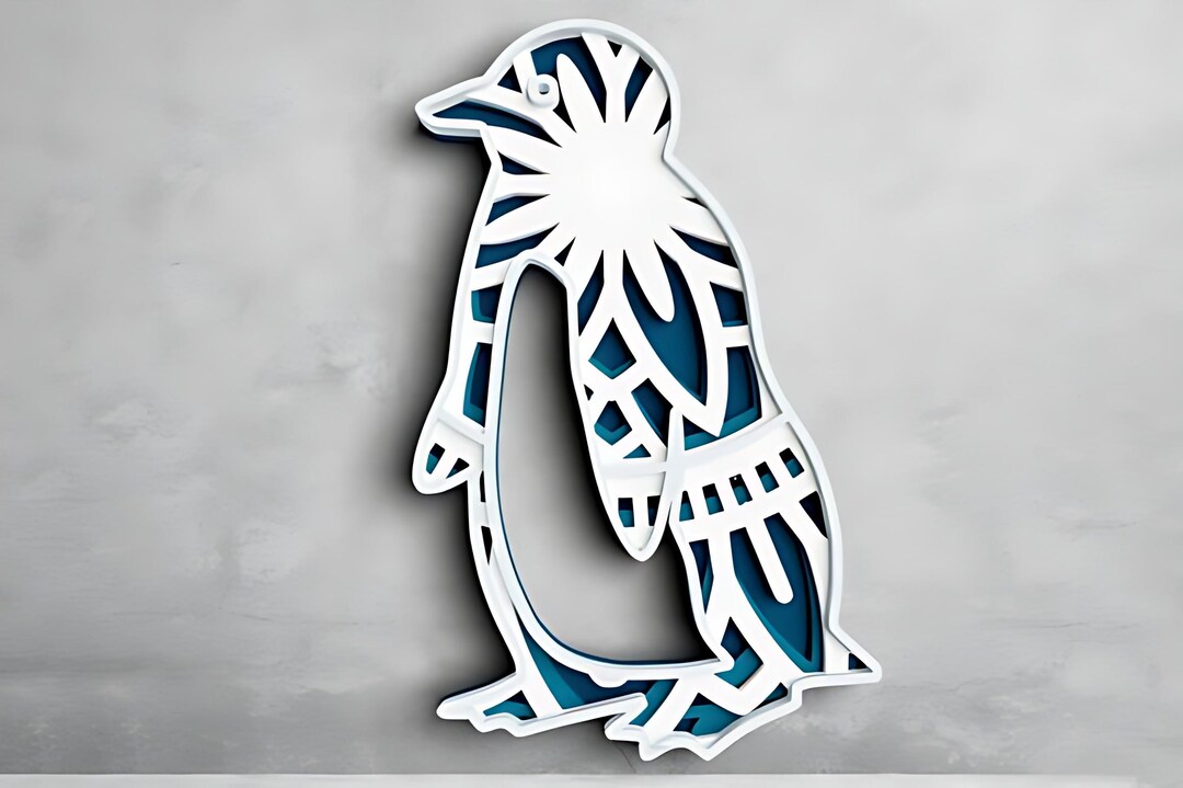 3D Penguin Mandala SVG: Layered Laser Cut Files (digital Download - Etsy