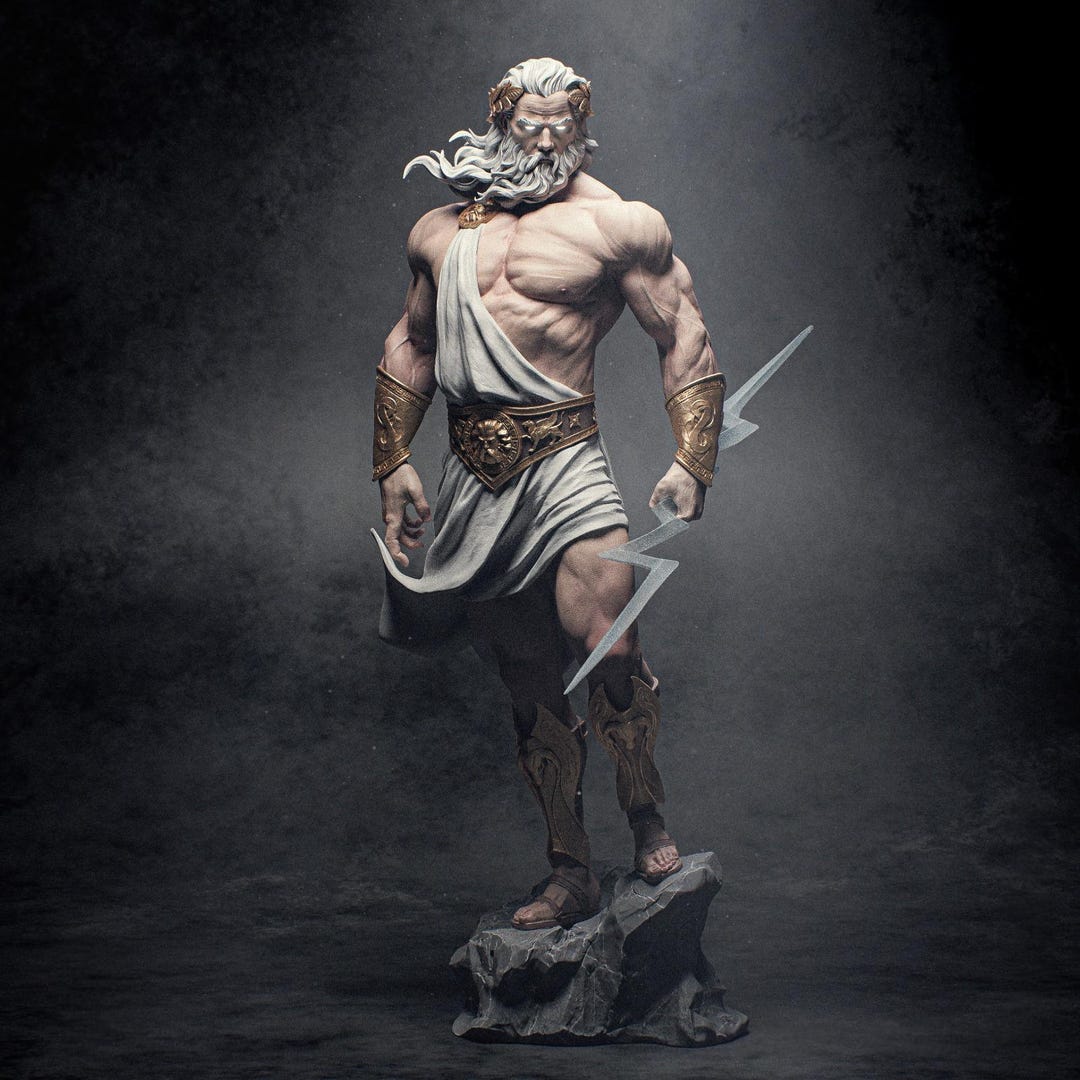 Zeus STL 3D Print File | 3D Printable Greek God Figurine | King of ...