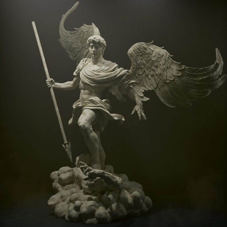 Archangel STL 3D Print File | 3D Printable Angel Warrior Figurine ...