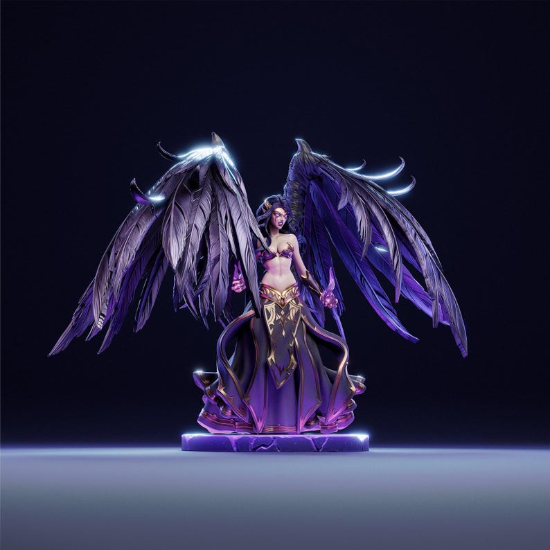 Morgana League of Legends STL 3D Print File | Dark Angel STL Figurine ...