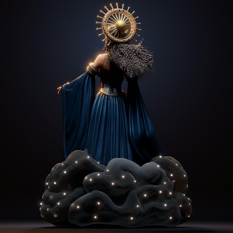 Nyx Goddess STL 3D Print File | Greek Goddess of Night Figurine STL ...