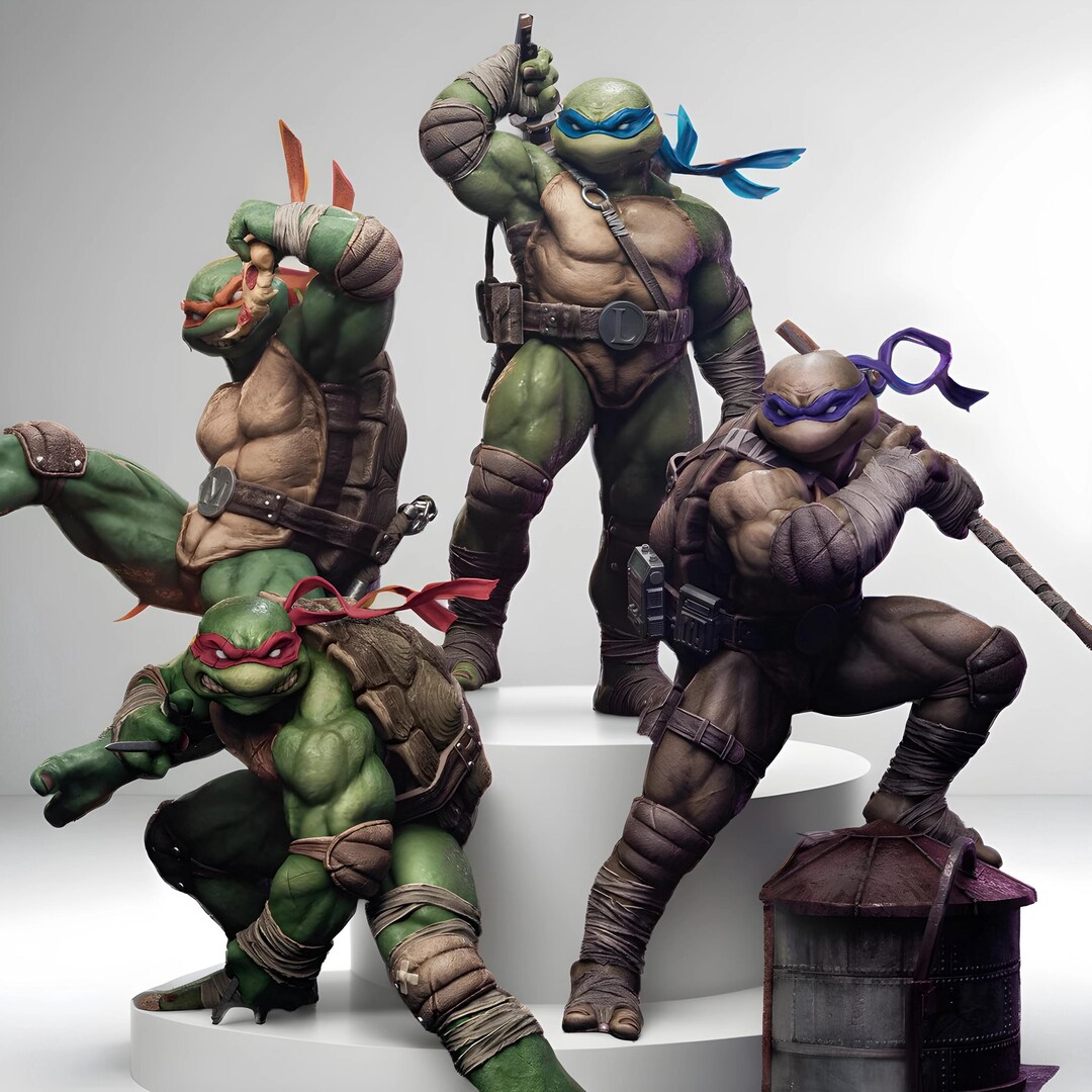 TMNT Diorama STL 3D-afdrukbestand | Ninja Turtles-scène 3D-model ...
