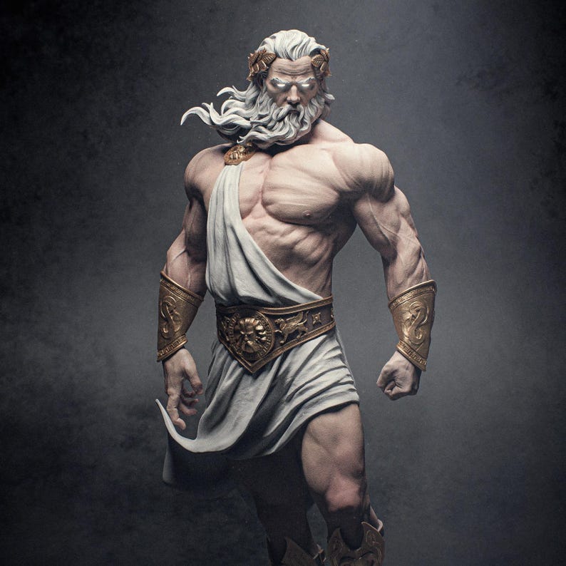Zeus STL 3D Print File | 3D Printable Greek God Figurine | King of ...