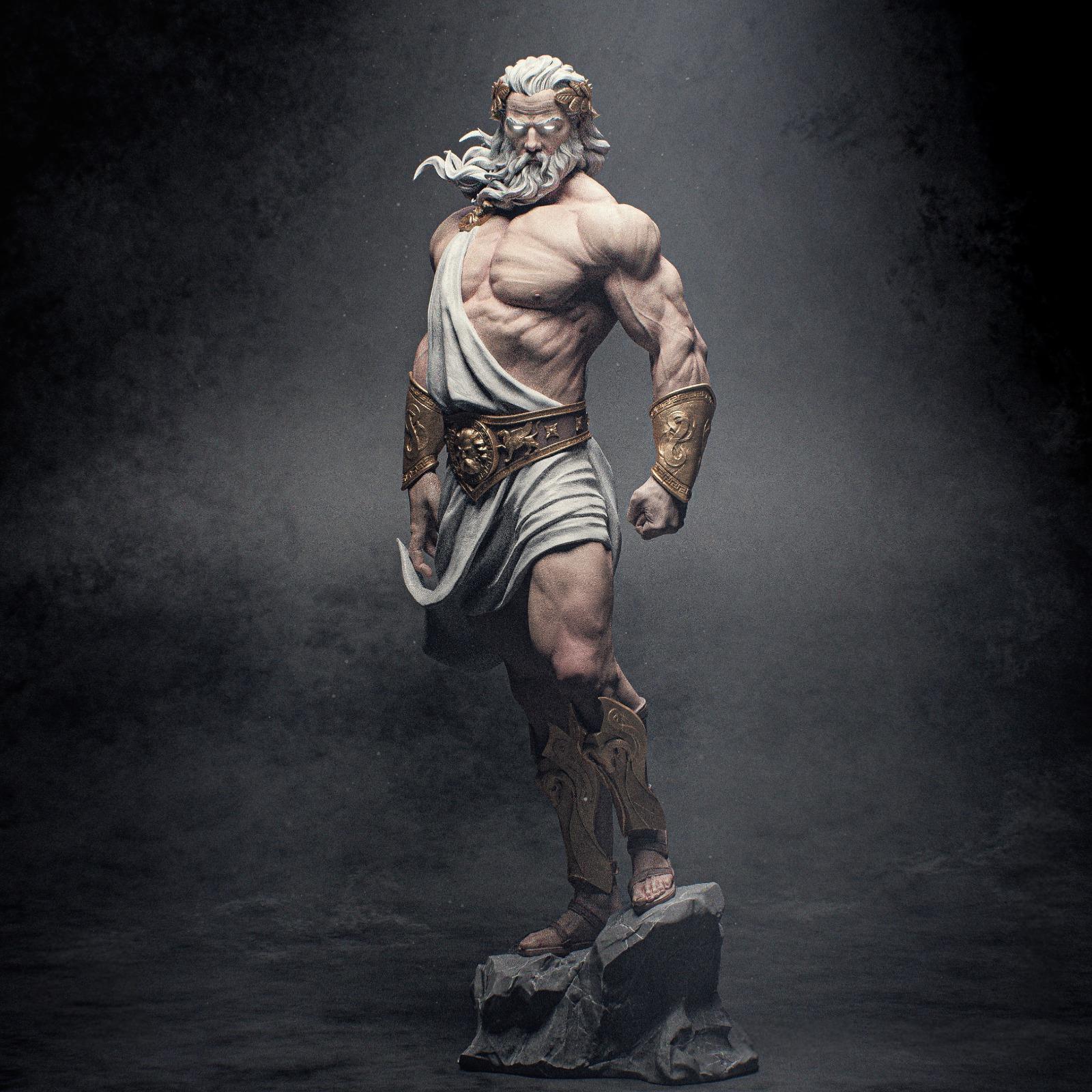 Zeus STL 3D Print File | 3D Printable Greek God Figurine | King of ...
