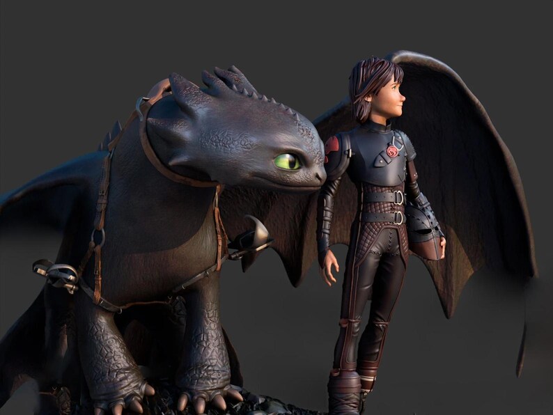 Toothless & Hiccup Stl 3D Print File | How to Train Your Dragon ...