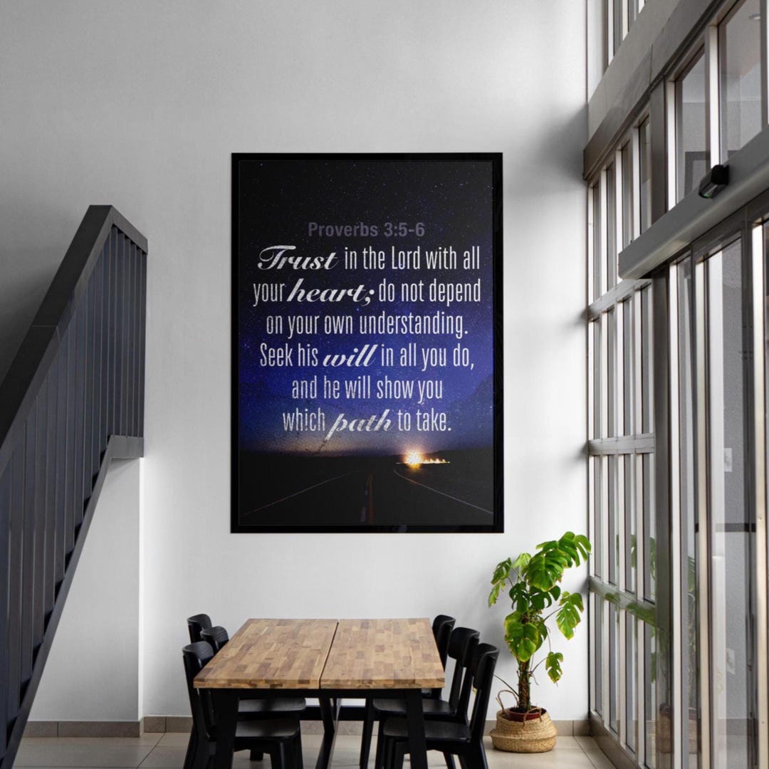Proverbs Bible Quote for Wall Art Decor Modern Inspired Words on Wisdom ...