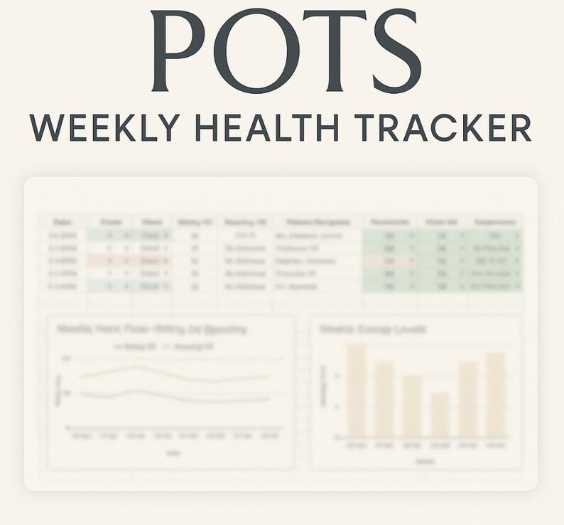 POTS Weekly Health Tracker – Google Sheets Digital Symptom Log - Etsy