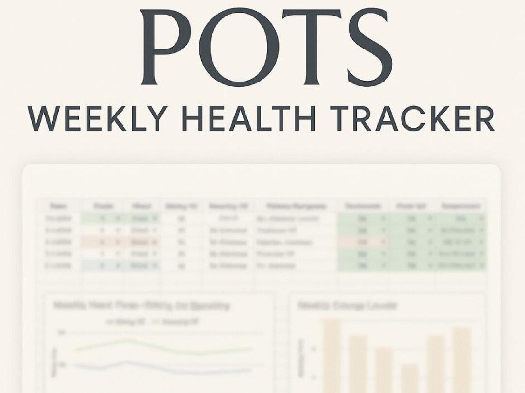POTS Symptom Tracker Google Sheets: Chronic Illness, Energy & Health ...
